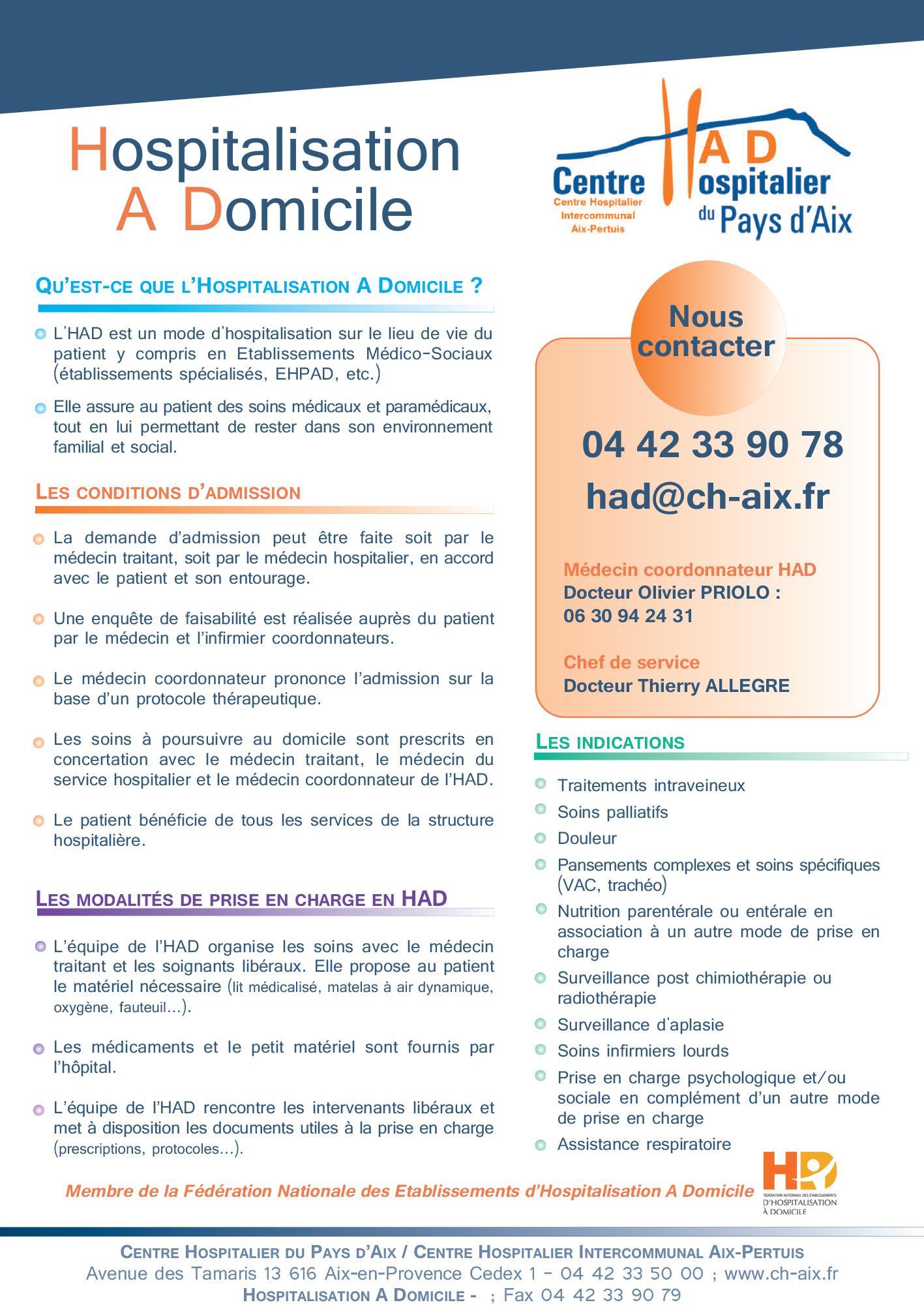 CH Aix en Provence » Hospitalisation à Domicile (HAD) CH Aix en Provence » Hospitalisation à Domicile (HAD)